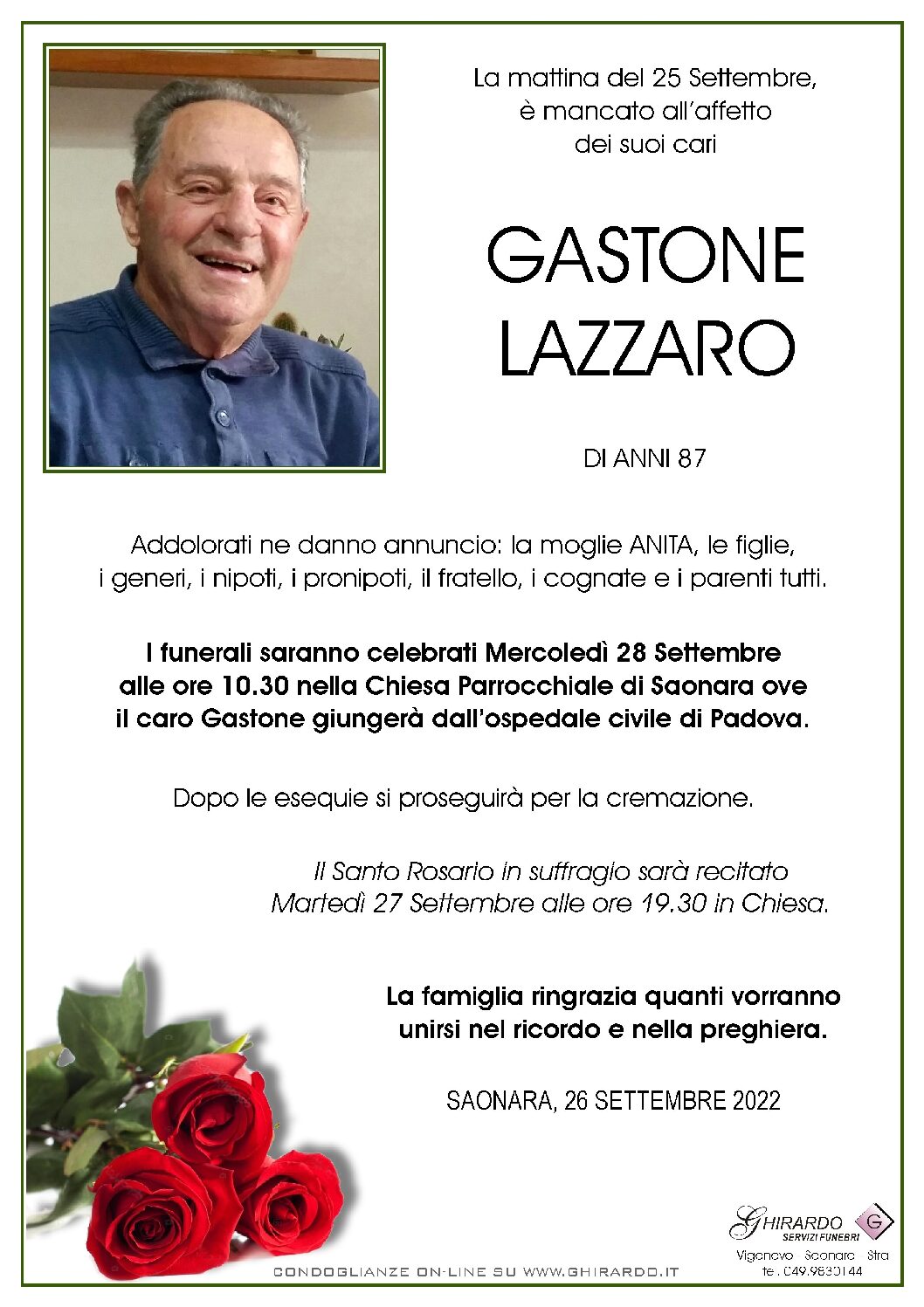 LAZZARO GASTONE – Ghirardo