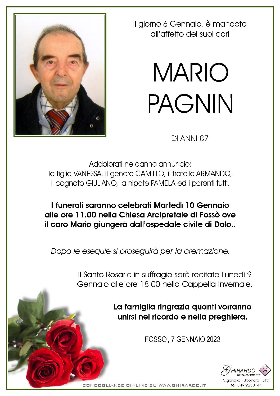 PAGNIN MARIO – Ghirardo