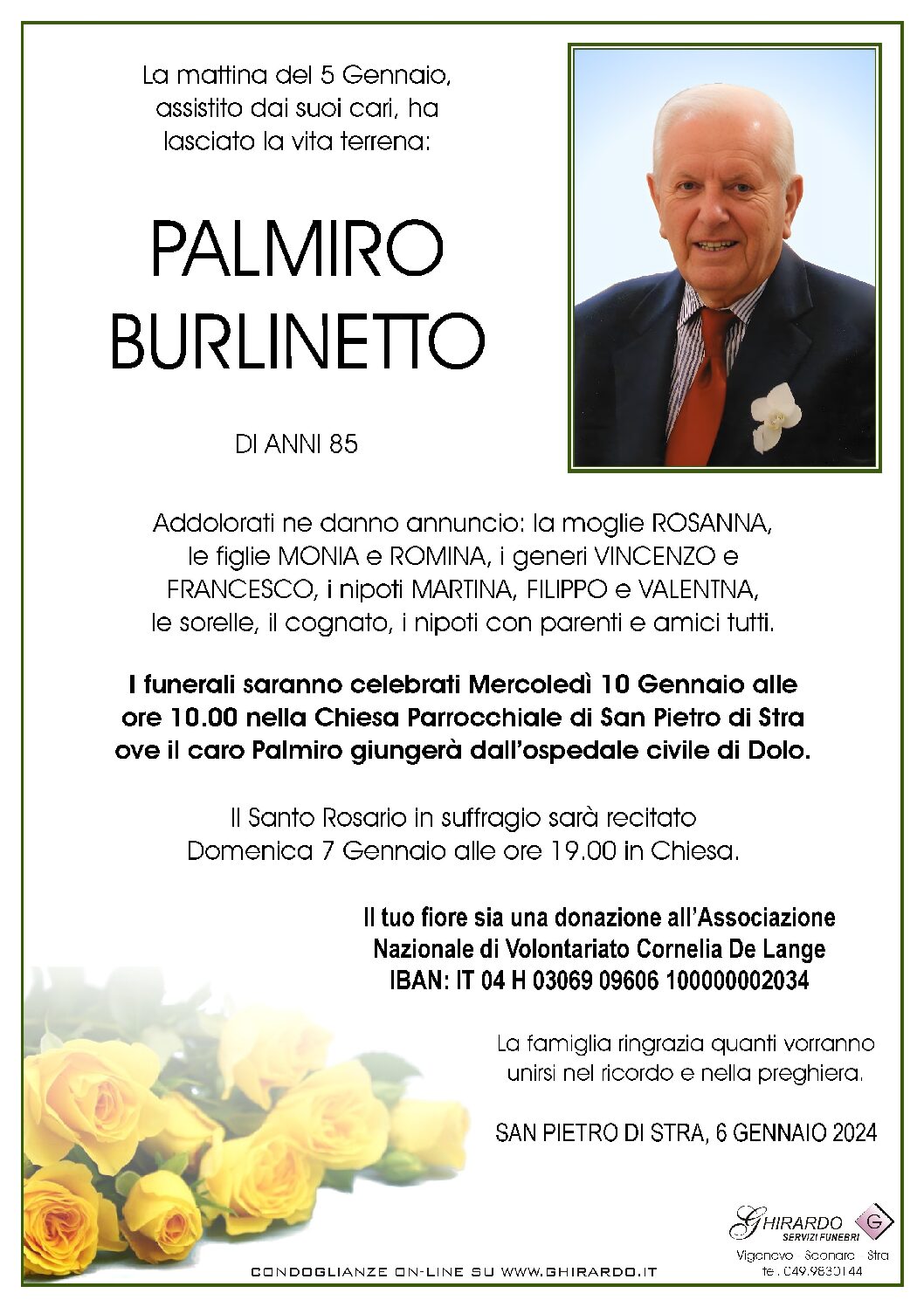 BURLINETTO PALMIRO – Ghirardo